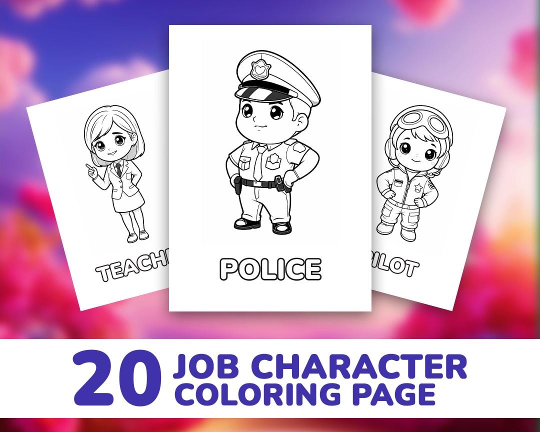 Occupation Coloring Pages for Kids - Job Coloring Pages, 20 Job ...