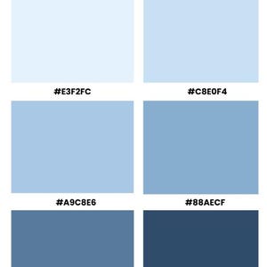 Winter Frost Color Palette – Icy Blue Aesthetic – Cool Winter Tones - Etsy