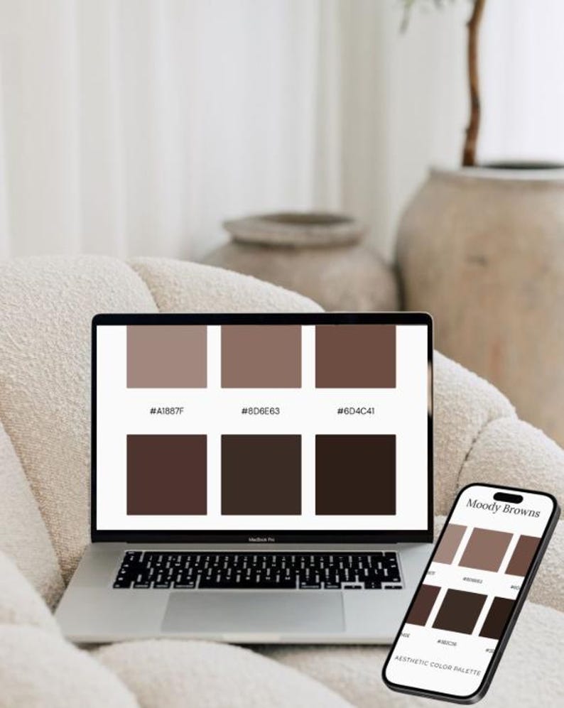 Moody Brown Color Palette | Dark Neutral Tones | Deep Aesthetic Color ...