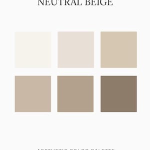 Neutral Beige Color Palette | Minimal Branding Colors | Soft Neutral ...