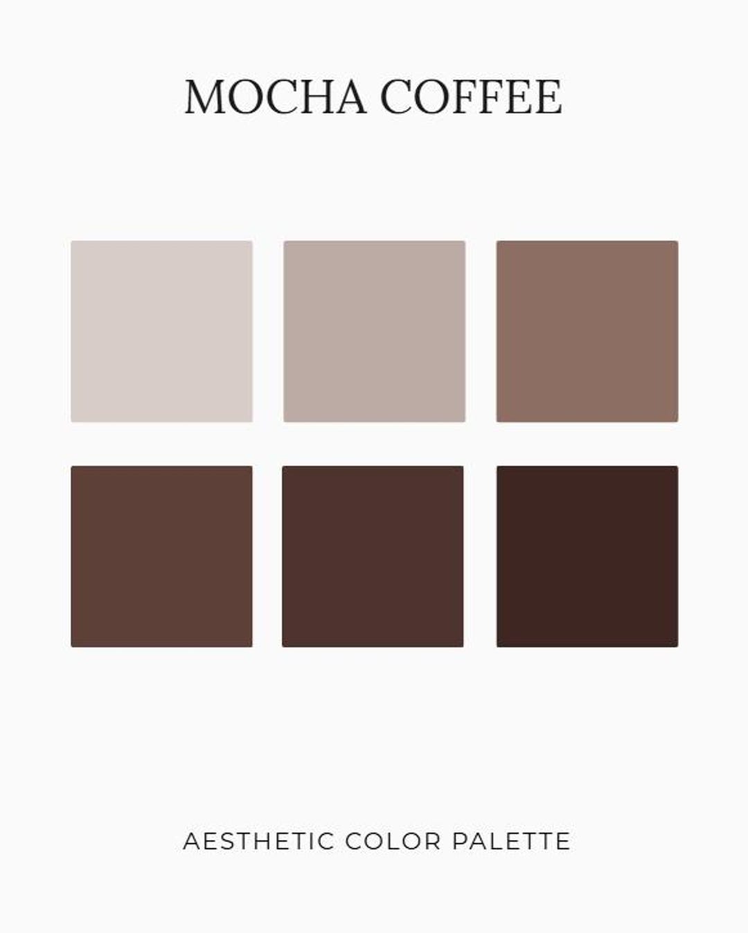 Mocha Coffee Color Palette | Warm Brown Color Scheme | Branding Colors ...