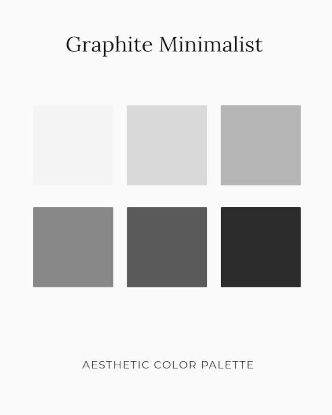 Graphite Minimalist Palette – Modern Grey Neutral Set - Etsy