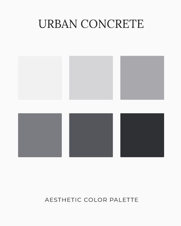 Urban Concrete Color Palette | Industrial Greys | Modern Branding Set ...