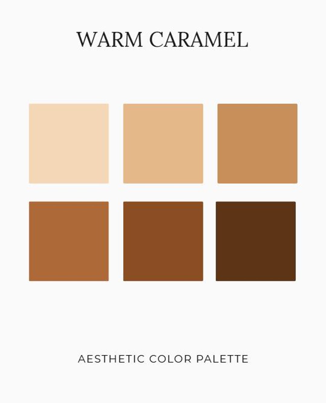 Warm Caramel Color Palette | Cozy Neutrals | HEX Codes | Canva Palette ...