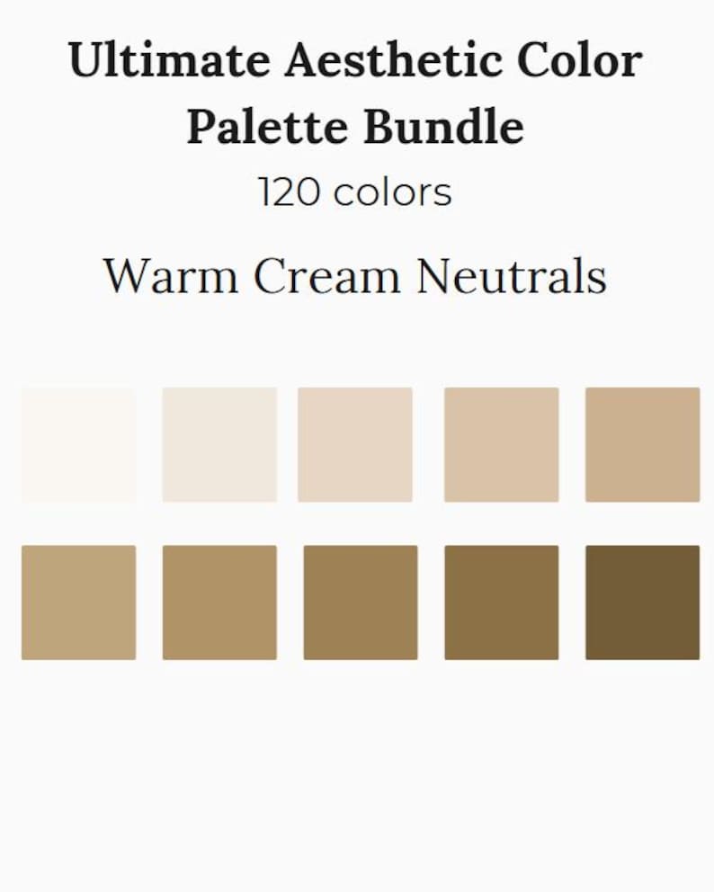 Ultimate Aesthetic Color Palette Bundle | 120 Curated Colors | Canva ...