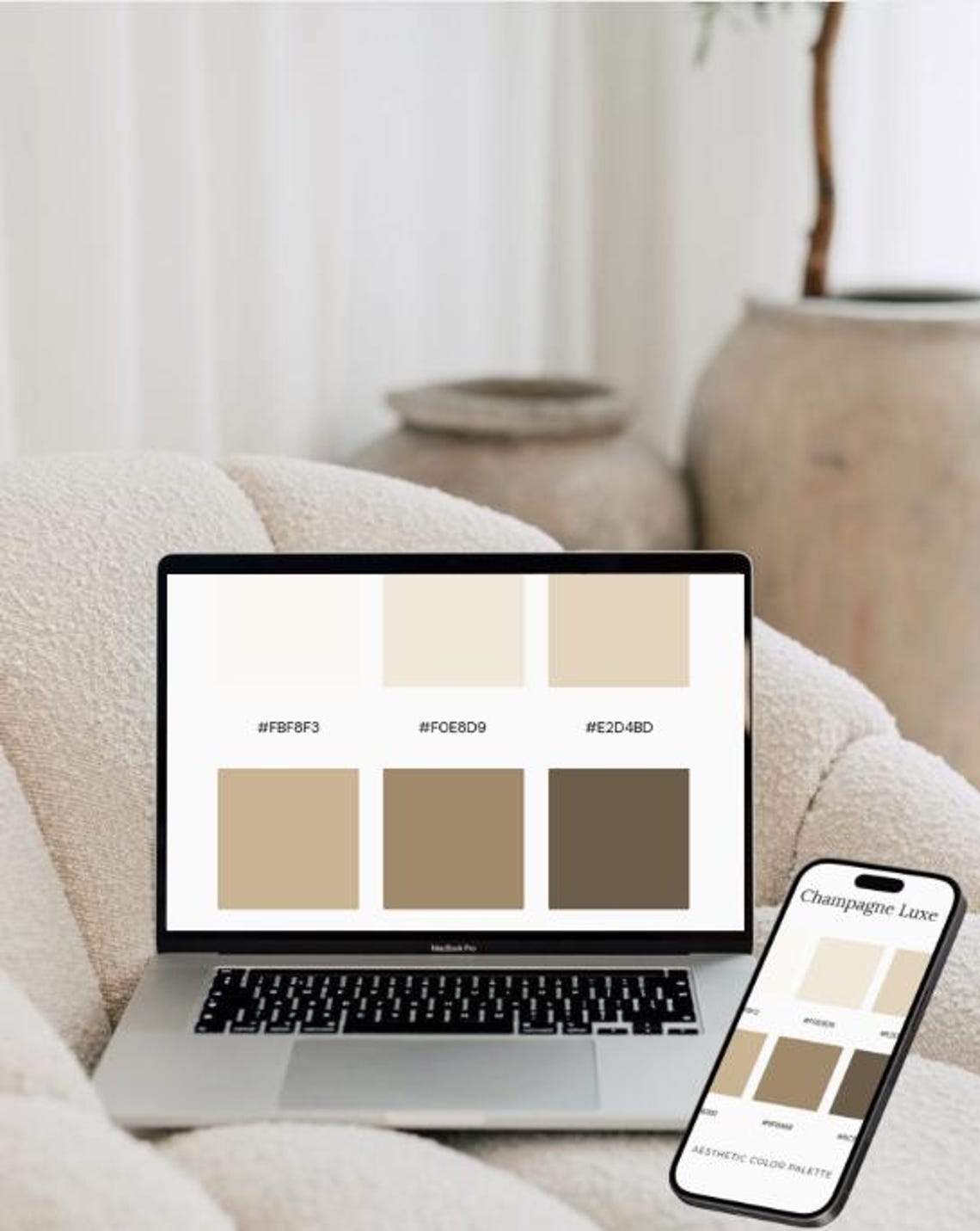 Champagne Luxe Color Palette – Elegant Neutrals - Etsy