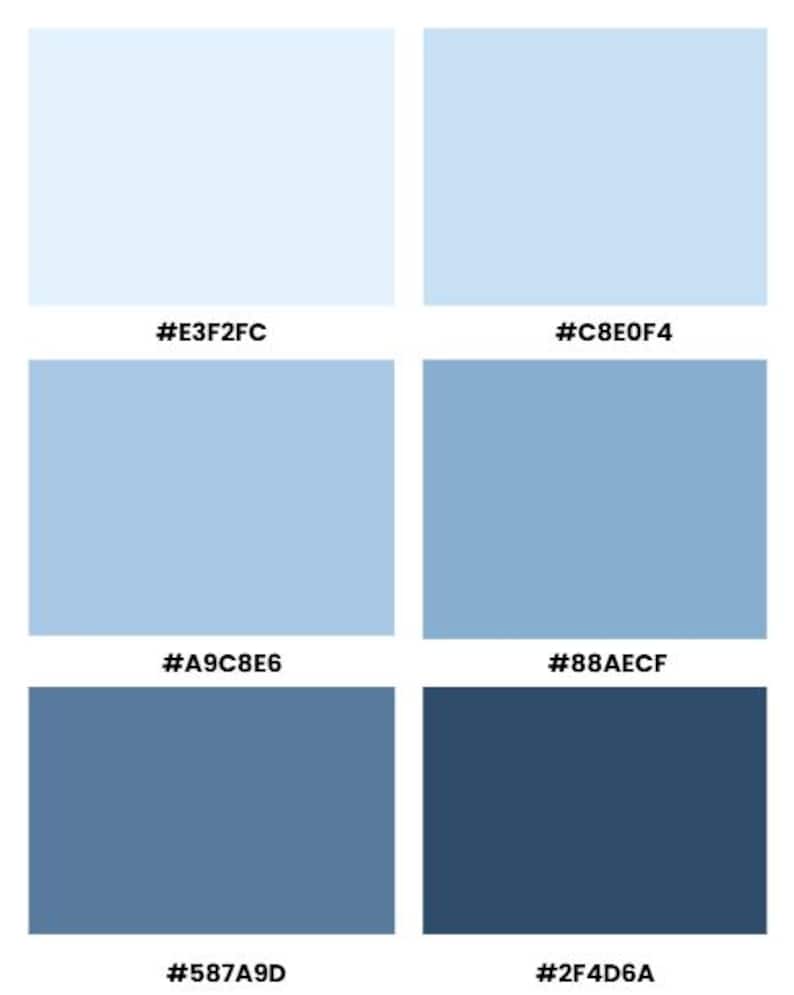 Winter Frost Color Palette – Icy Blue Aesthetic – Cool Winter Tones - Etsy