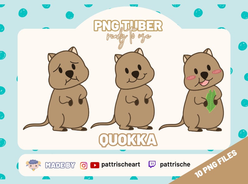 Cute Quokka Pngtuber: Kawaii Twitch Stream Asset (download) - Etsy