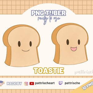Toastie Pngtuber: Cute Bread | Toast | Twitch | Youtube | Ready to Use ...