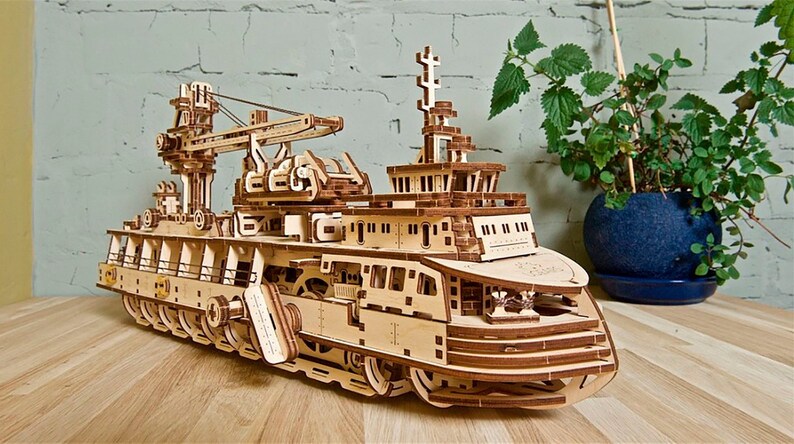 Ship Puzzle Kit Ship Model to Build, 3d Wooden Ship - Etsy