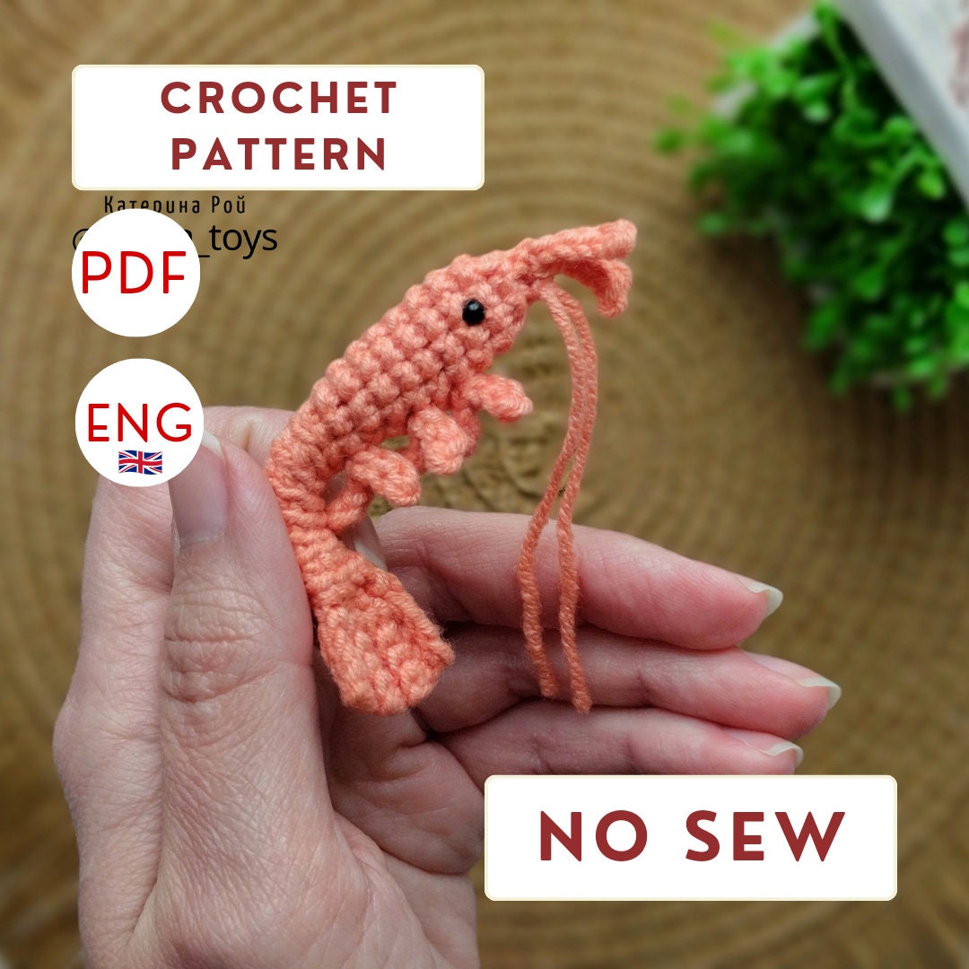 Shrimp Crochet Pattern Videotutorial Amigurumi PDF Emotional Support ...
