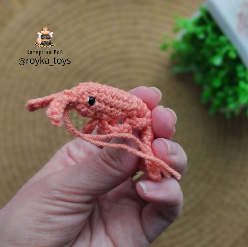 Shrimp Crochet Pattern + Videotutorial Amigurumi PDF Emotional Support ...