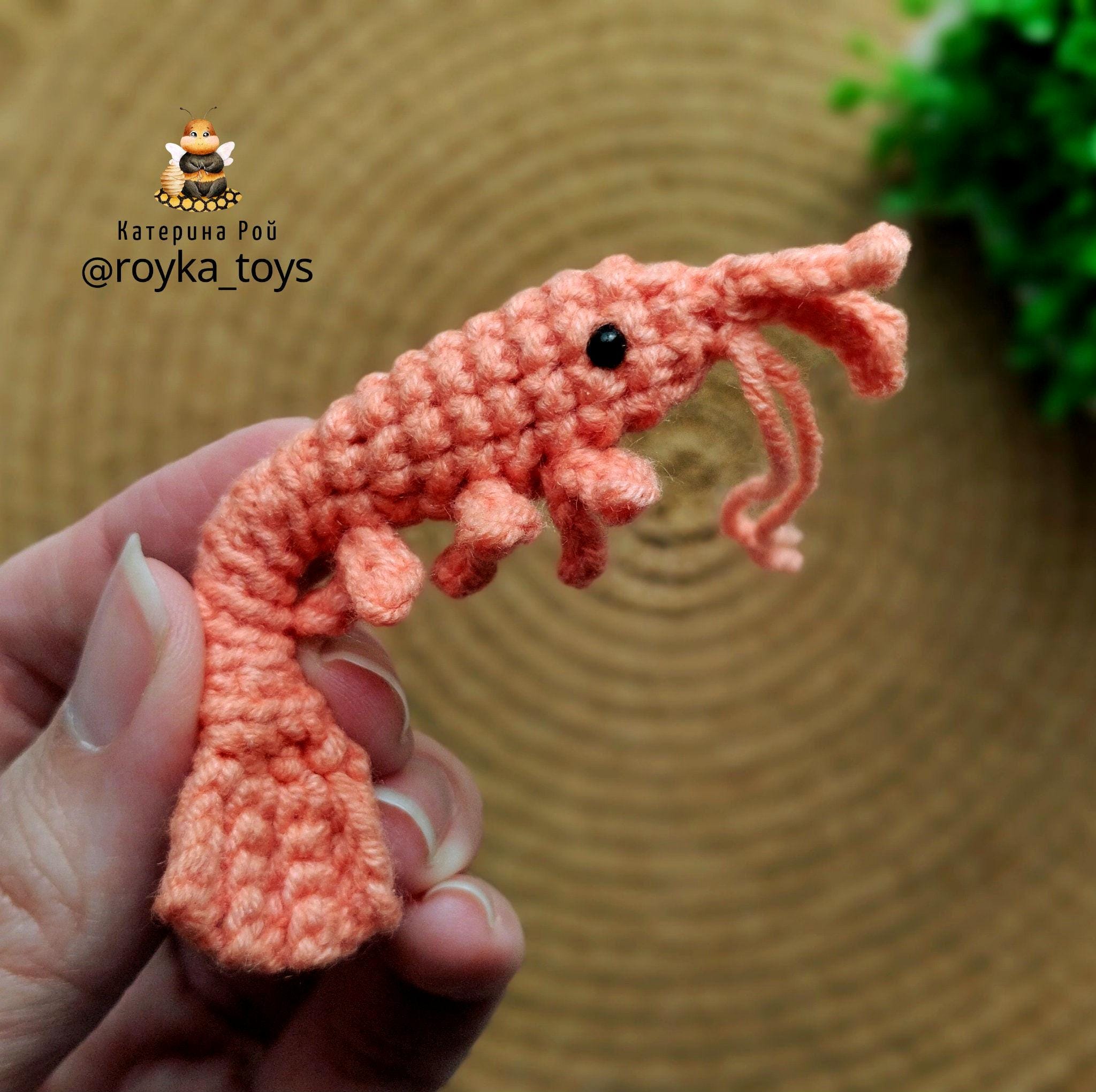 Shrimp Crochet Pattern + Videotutorial Amigurumi PDF Emotional Support ...