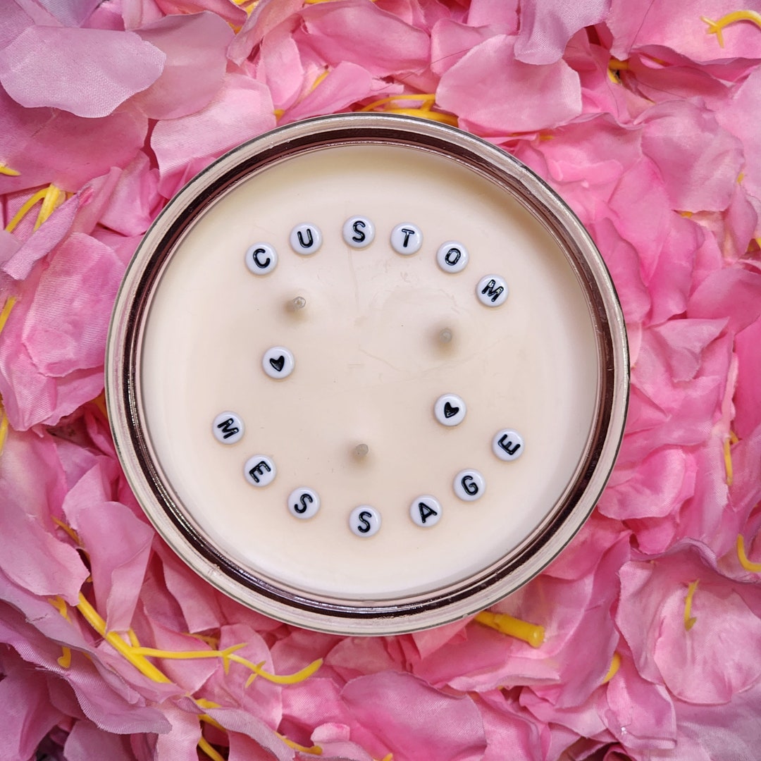 CUSTOM MESSAGE Message Revealing Candle Hidden Message Candle Vanilla ...