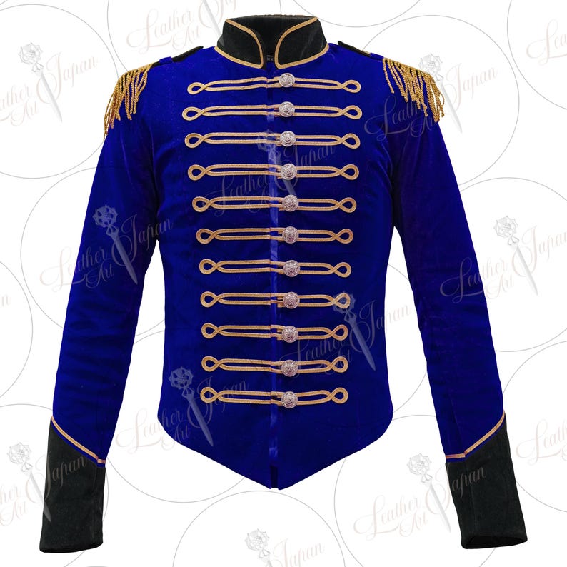 Women's Royal Blue Military Jacket With Gold Epaulettes - Etsy