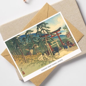 Printable Vintage Kyoto Postcard Sets of 5, Fushimi Inari Shrine, Kyoto ...