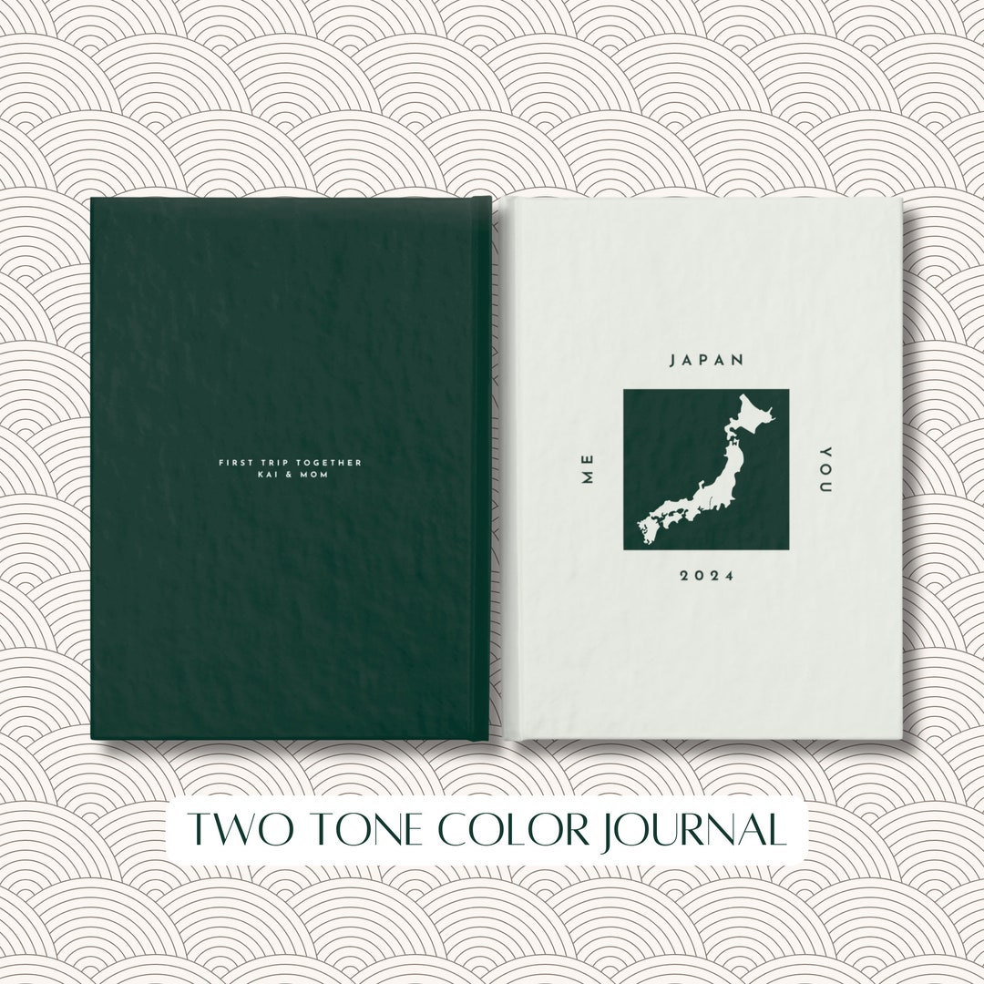 Two-tone Japan Travel Journal, Japan Eki Train Stamp Notebook, Gift for ...