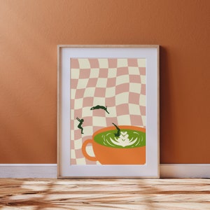 Matcha Print Wall Art, Matcha Poster Set of 2, Kitchen Decor, Gift for ...
