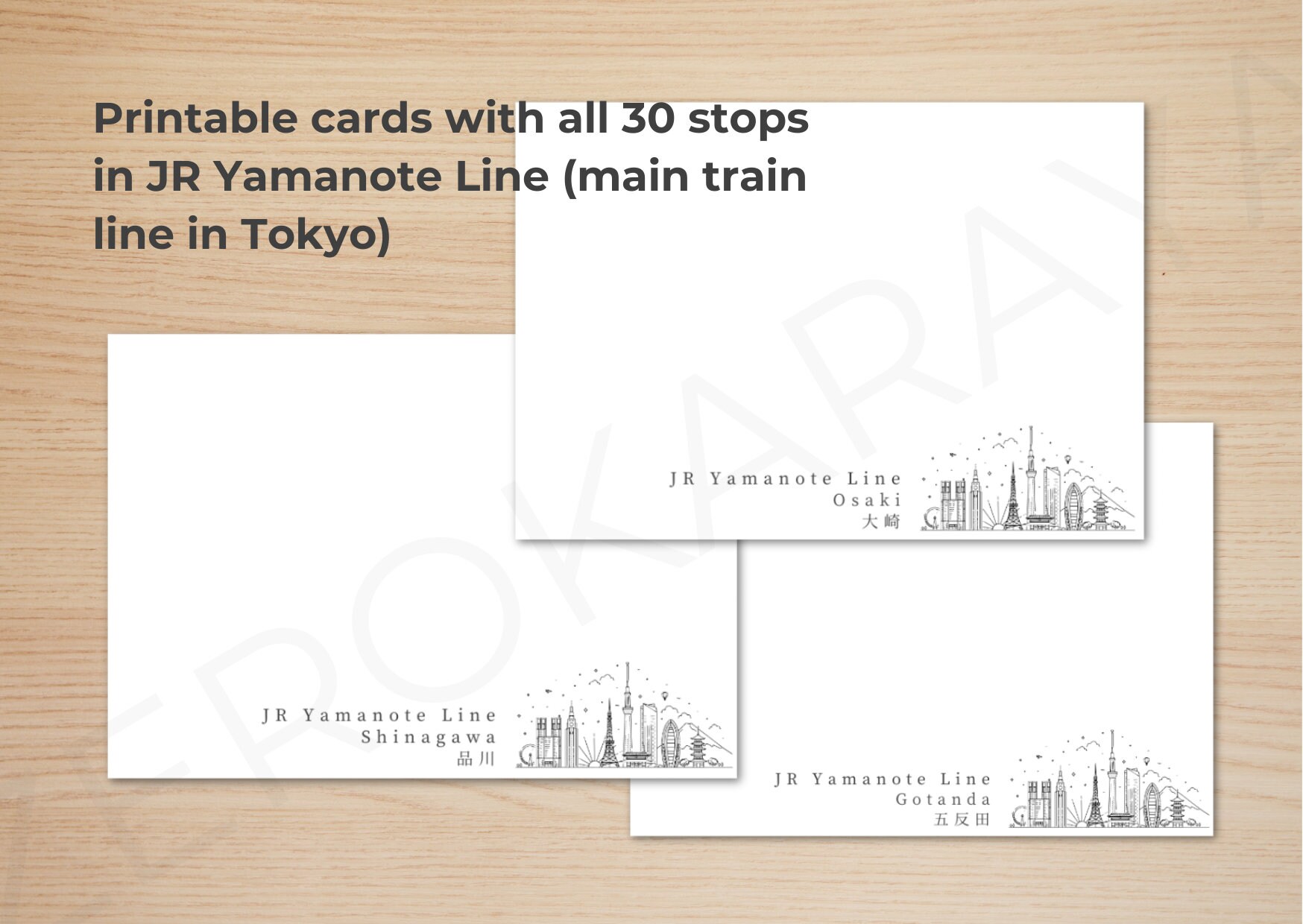 Tokyo JR Yamanote Line Eki Stamp Collection Card, Japan Stamp Book ...