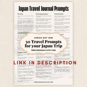 Japan-themed Travel Journal With Custom Title, Personalized Japanese ...