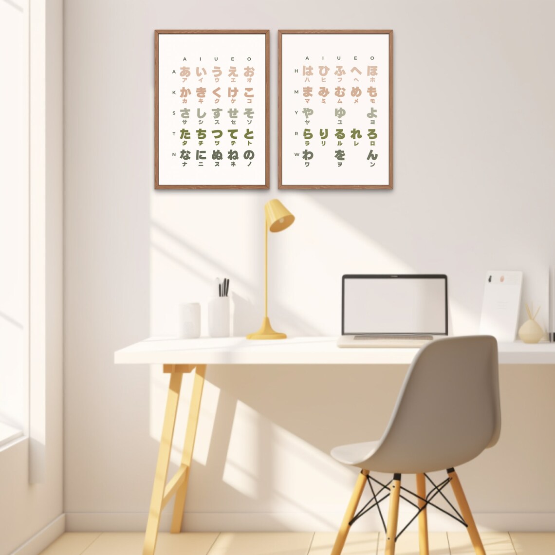 Japanese Hiragana Katakana Chart, Printable Japanese Alphabet Poster ...