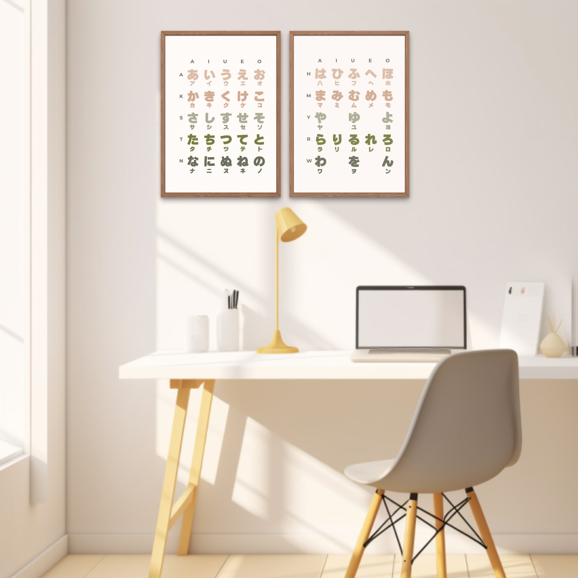 Japanese Hiragana Katakana Chart, Printable Japanese Alphabet Poster ...