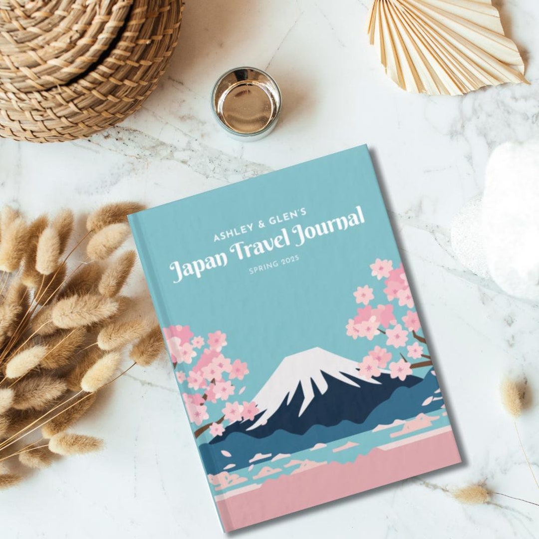 Japan Stamp Book, Sakura Mt. Fuji Notebook, Japan Travel Stamp Notebook ...