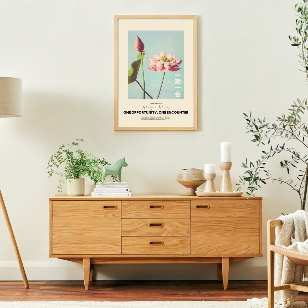 Japanese Proverb Poster, Ichi-go Ichi-e, Zen Quote Wall Art, Ogawa ...