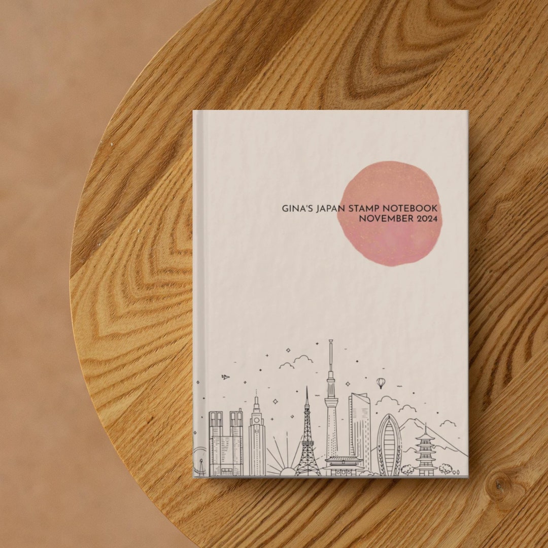 Minimalistic Japan Travel Notebook, Custom Japan Eki Stamp Book ...