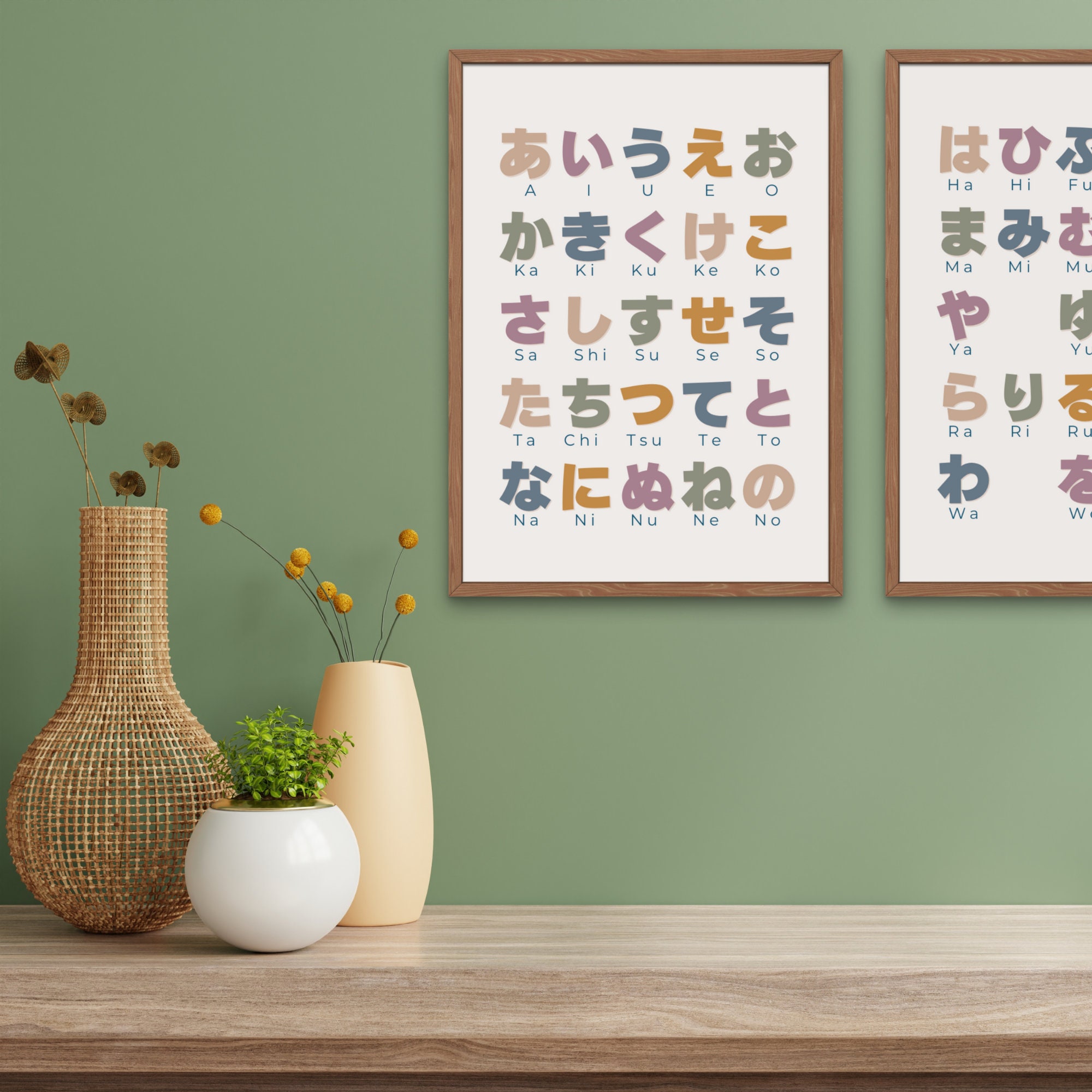 Japanese Hiragana Chart, Printable Wall Art for Classroom, Language ...