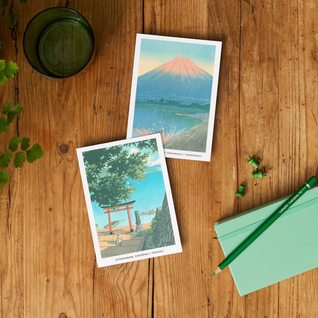 Vintage Japan Nature Postcard Sets of 5, Hakuba, Mount Fuji, 4x6 Post ...