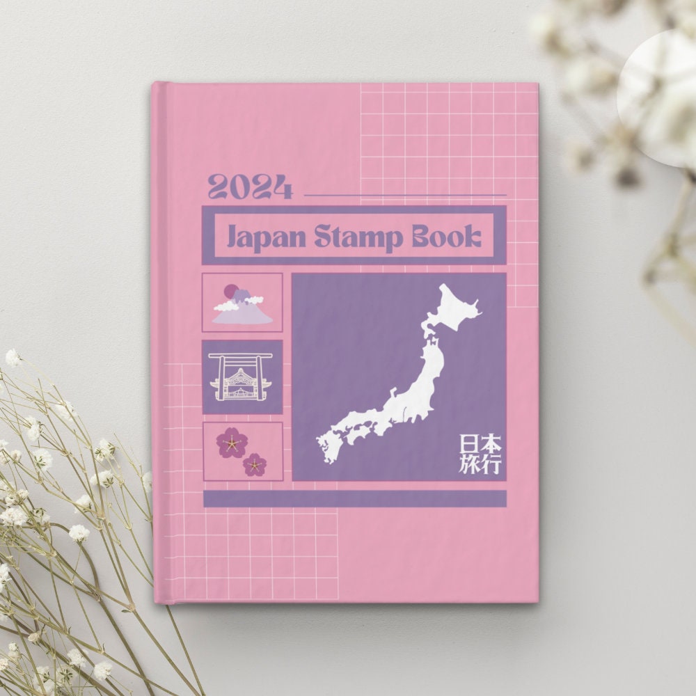 Personalized 5x7 Japan Stamp Notebook, Japan Travel Journal, Kawaii ...
