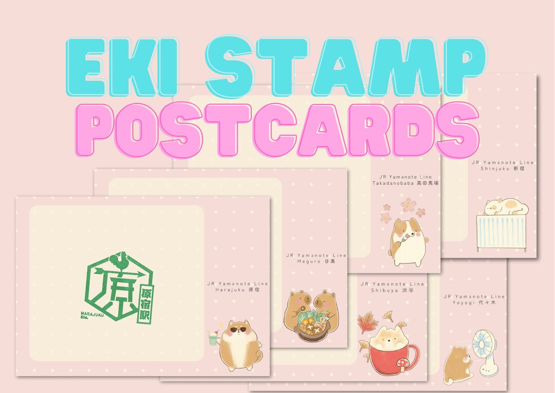 Tokyo JR Yamanote Line Eki Stamp Collection Card, Japan Stamp Book ...