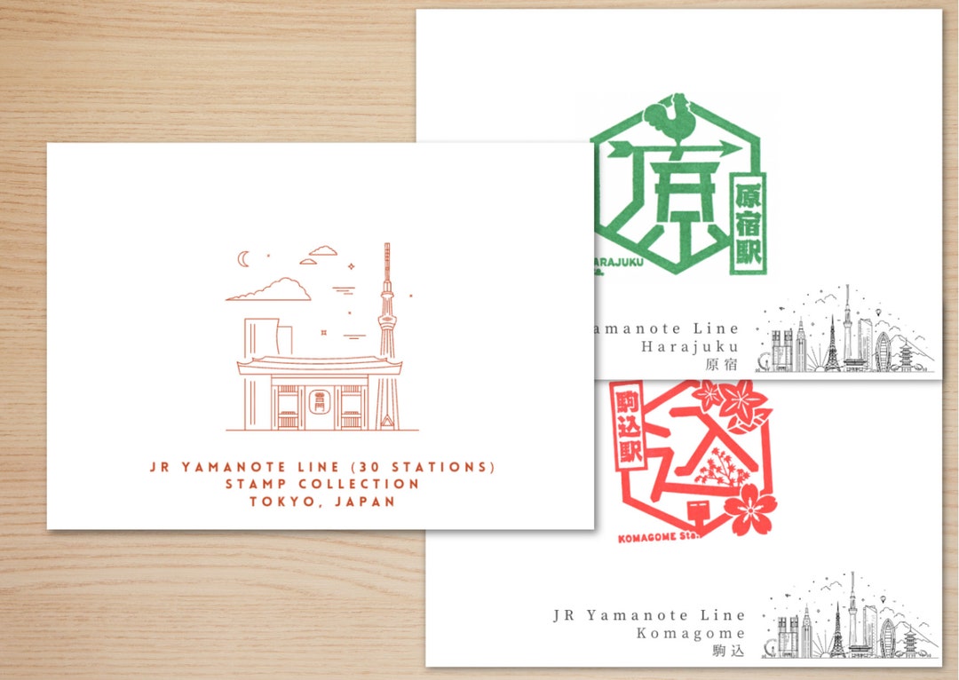 Tokyo JR Yamanote Line Eki Stamp Collection Card, Japan Stamp Book ...