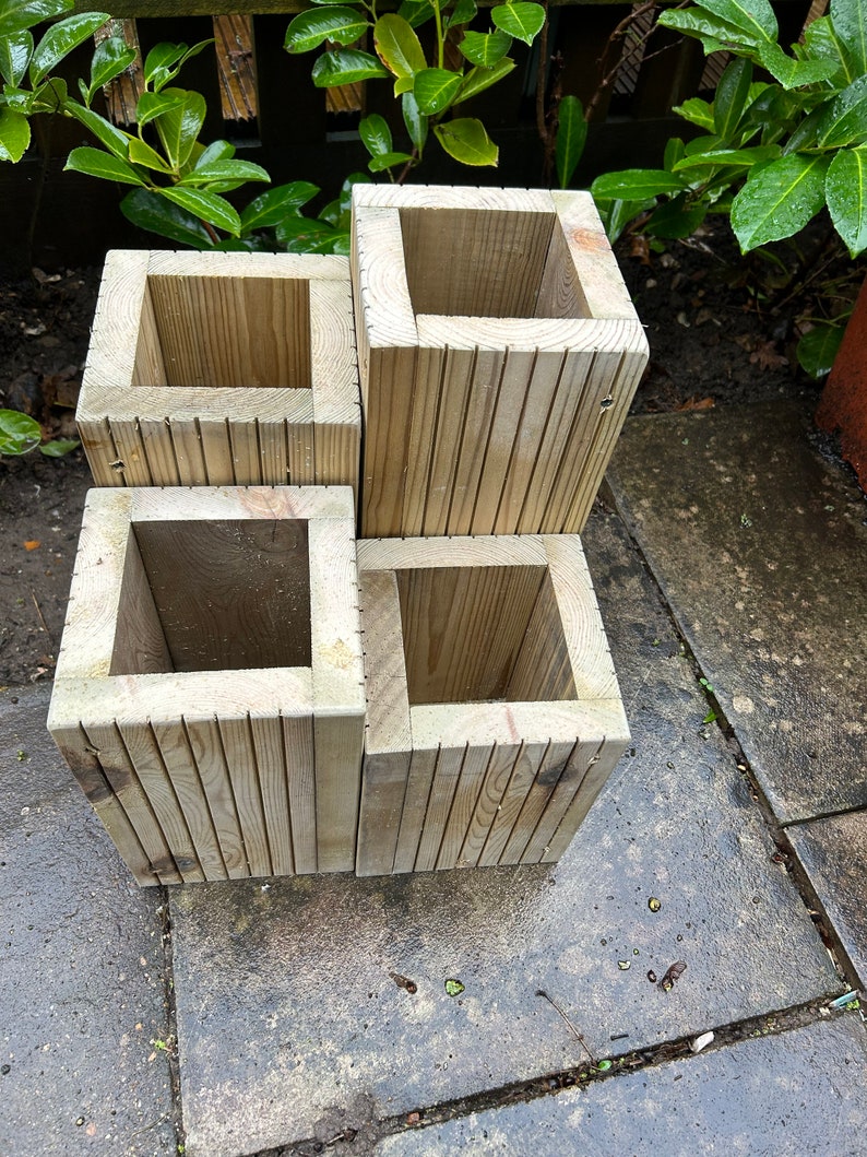 Handmade 4 Tier Wooden Garden Planter Corner Planter - Etsy