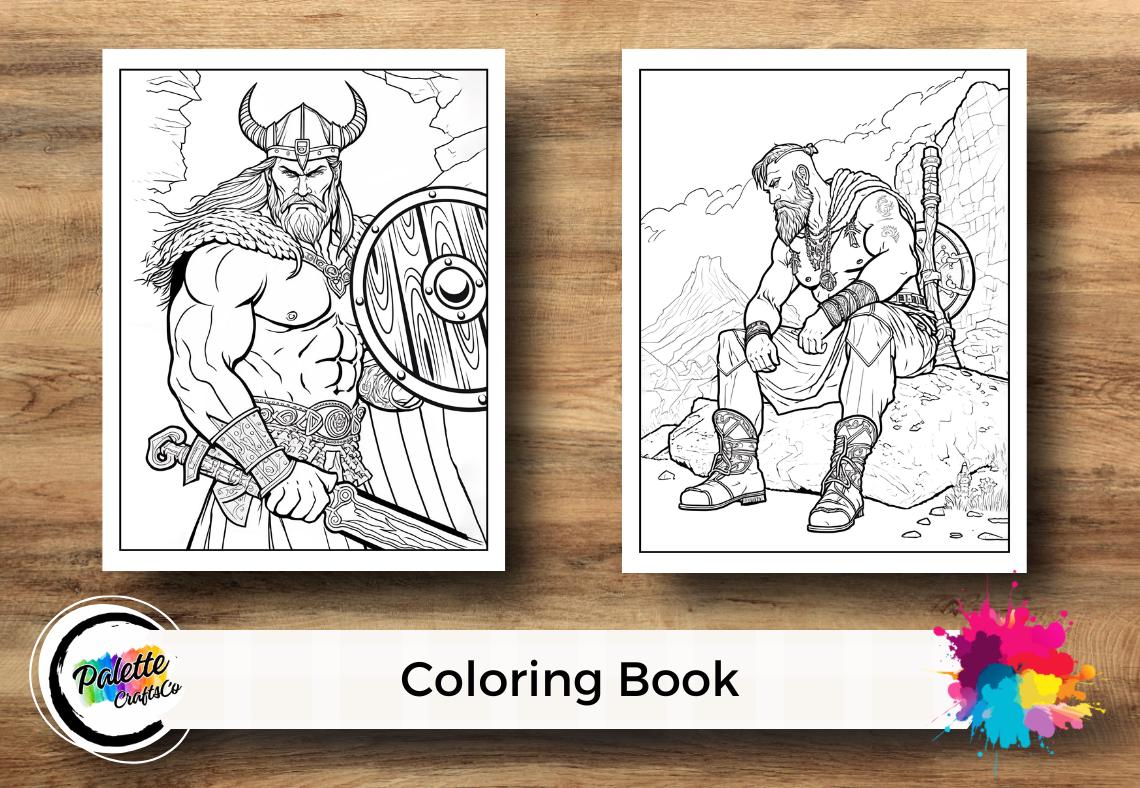 Viking: Coloring Book on Norse Mythology to Relax | 8.5 X 11 Inches ...