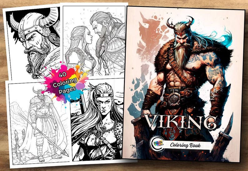 Viking: Coloring Book on Norse Mythology to Relax | 8.5 X 11 Inches ...