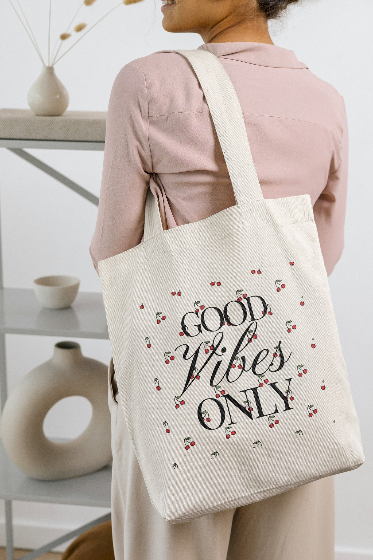 Good Vibes Only Retro Cherry Aesthetic Ethic Teacher Summer Fruits ...