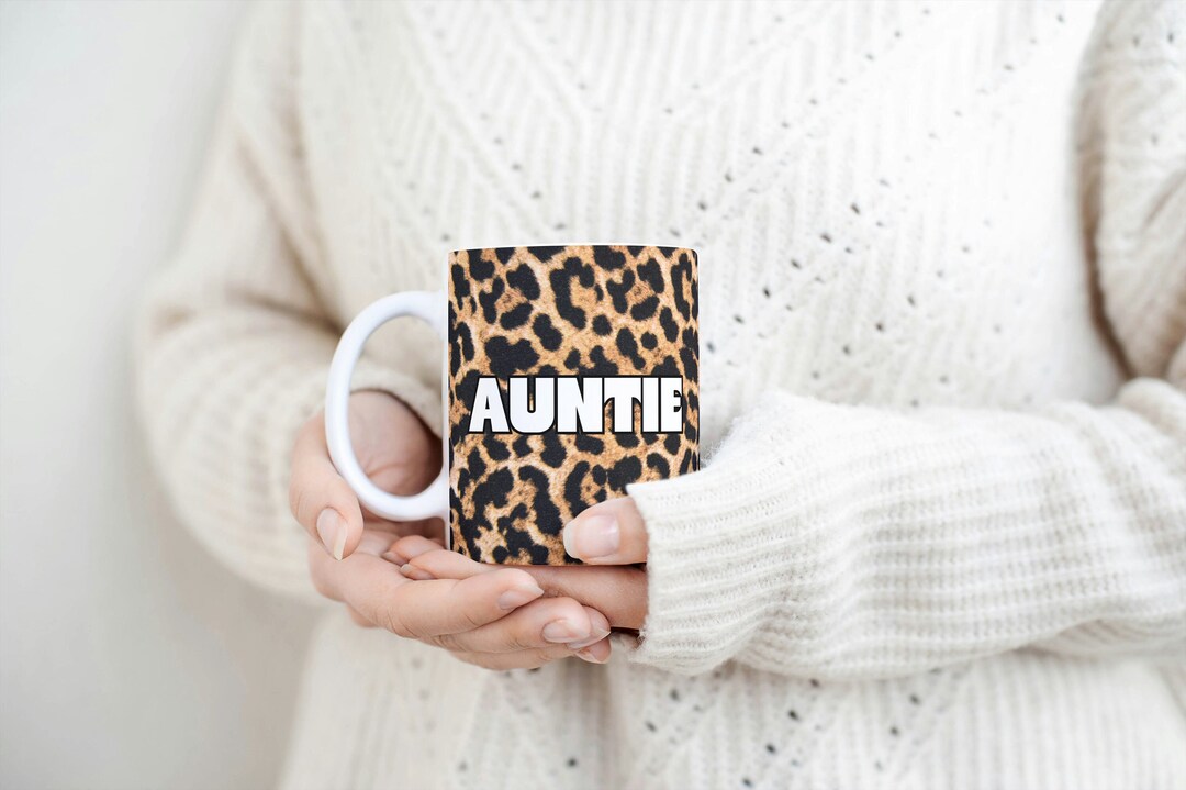Cool Auntie Club Leopard Mug Funny Aunt Gift 90s Coffee Mug Aunts ...