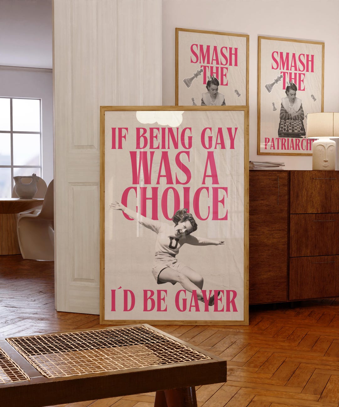 If Being Gay Was A Choice I'd Be Gayer Gay Pride Poster Pink Lesbian ...