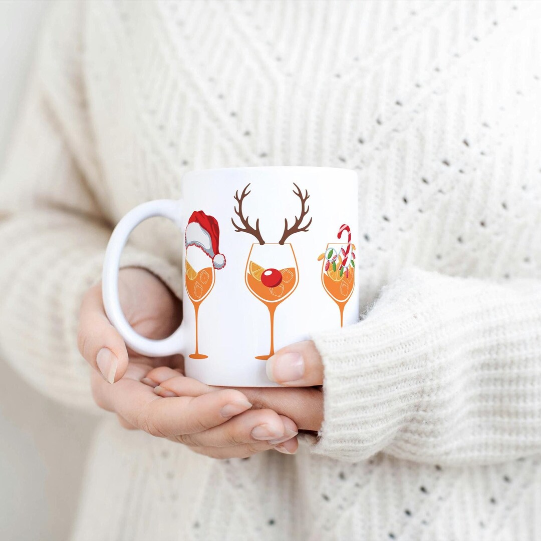 Aperol Spritz Mug Christmas Santa Claus Has Reindeer Funny Mug Lover ...
