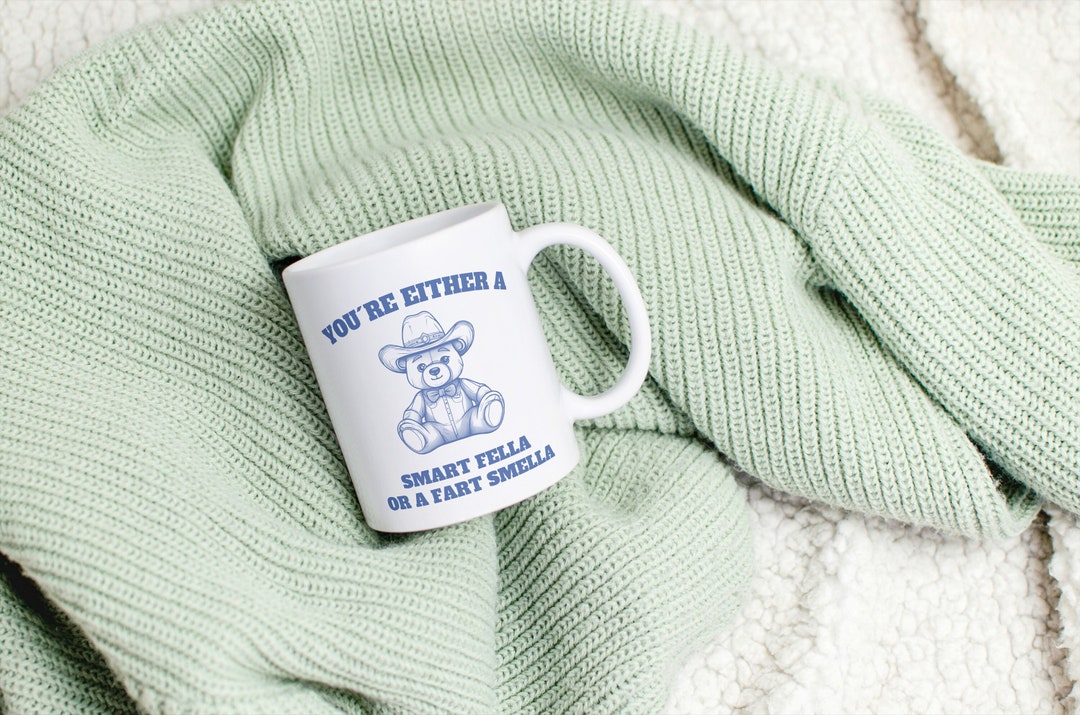 You're Either a Smart Fella or a Fart Smella Funny Retro Coffee Mug ...
