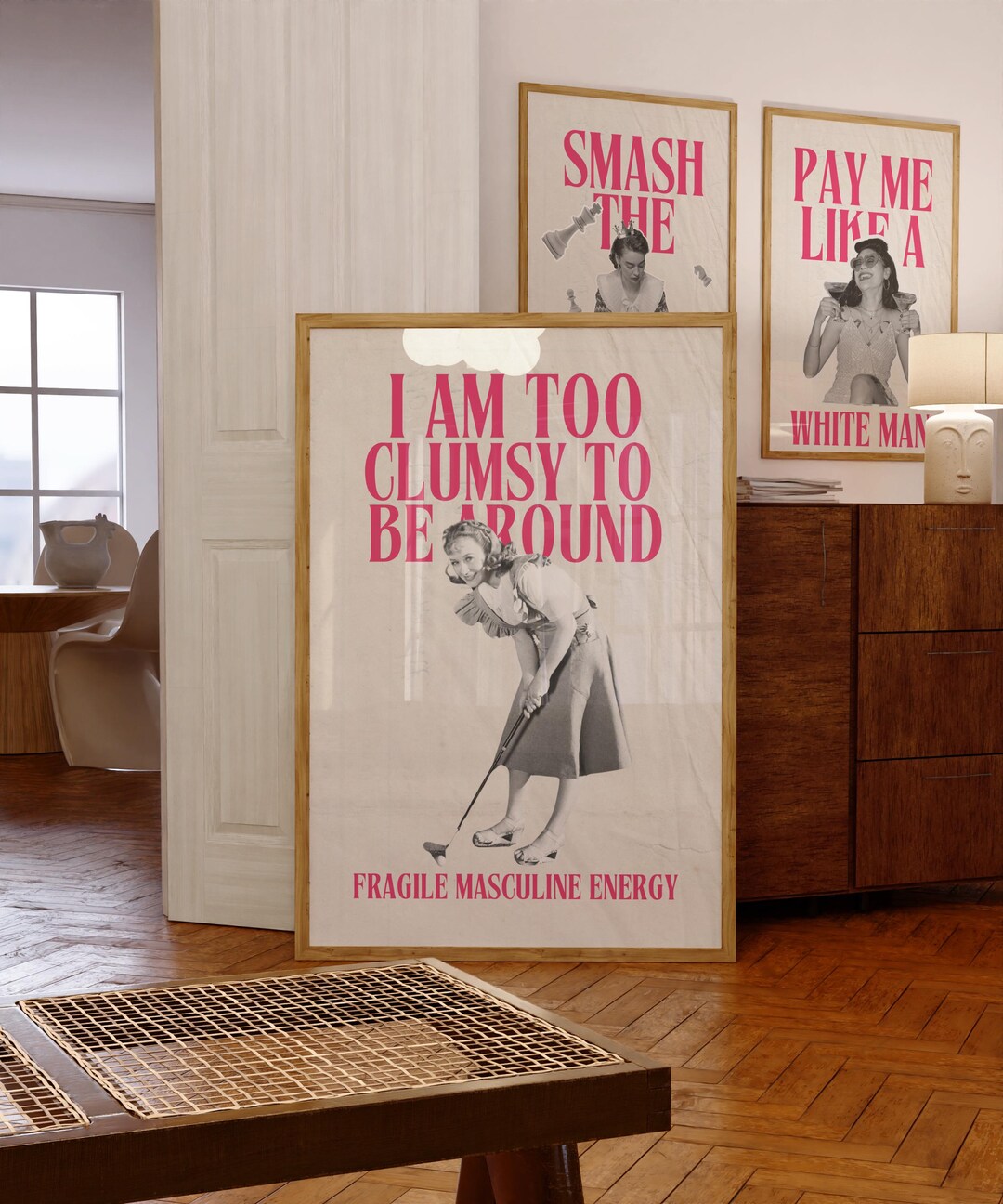 I Am Too Clumsy to Be Around Fragile Masculine Energy Feminist Poster ...