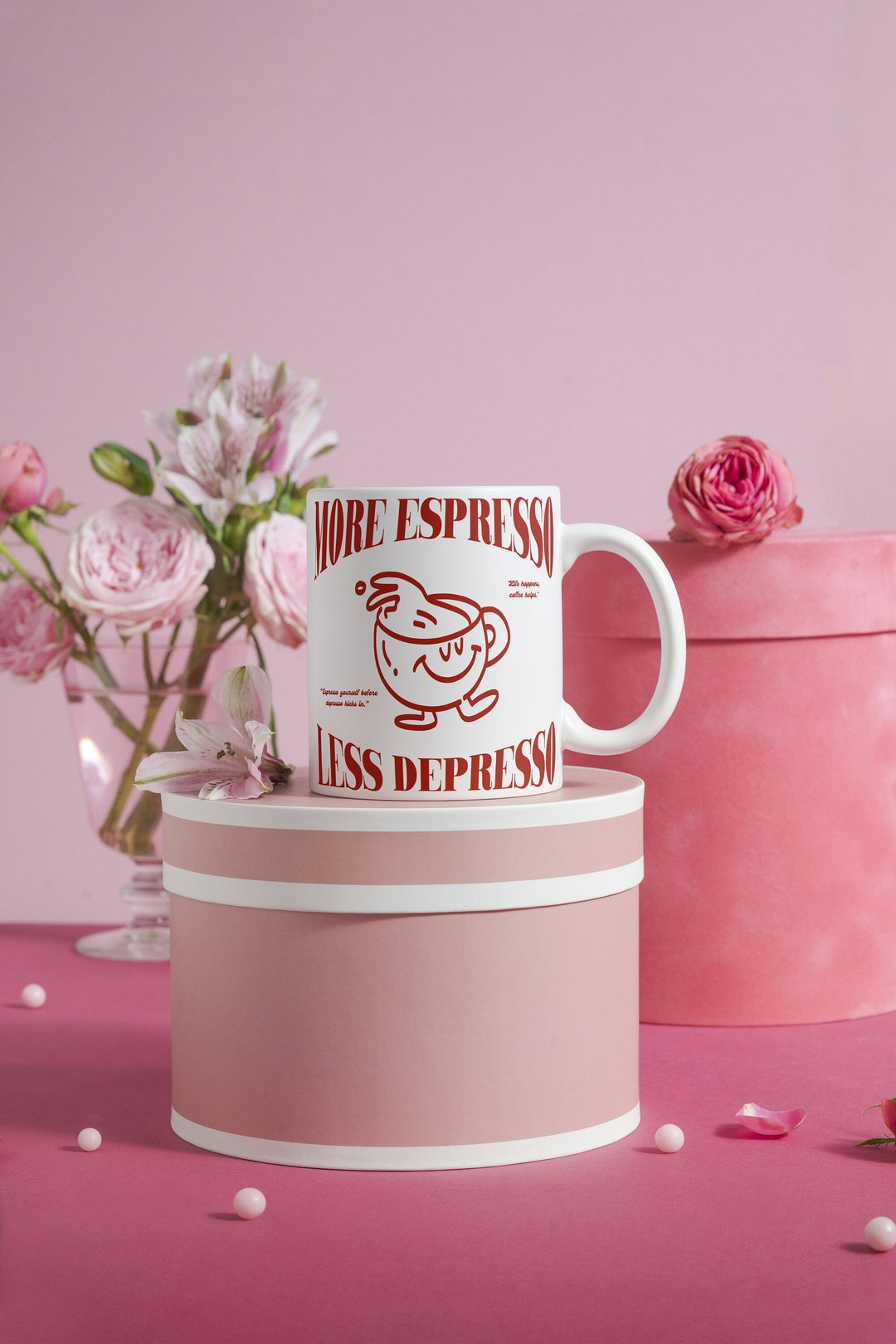 More Espresso Less Depresso Funny Meme Mug Espresso Lover Gift Co ...