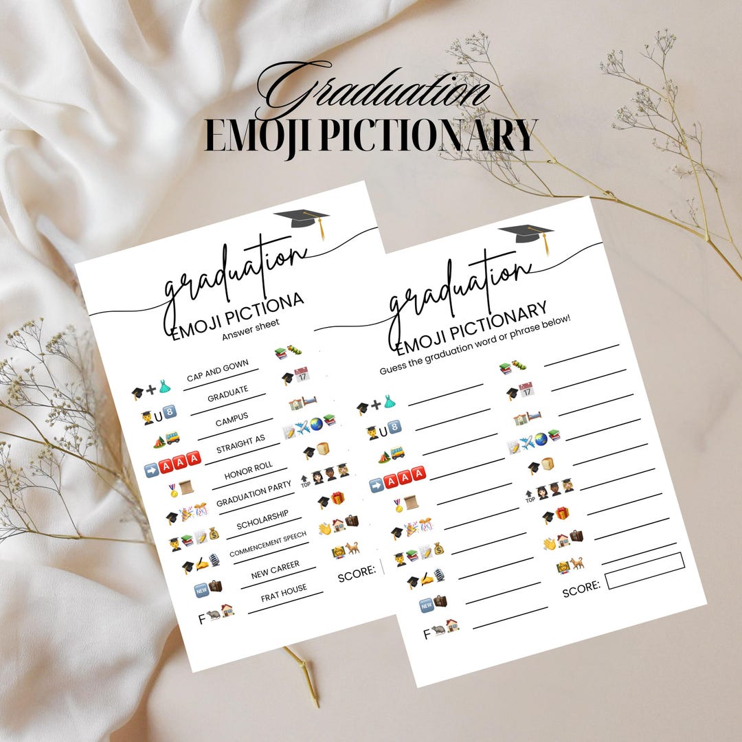 Graduation Funny Pictionary Game 2025 Canva Template Editable Party ...