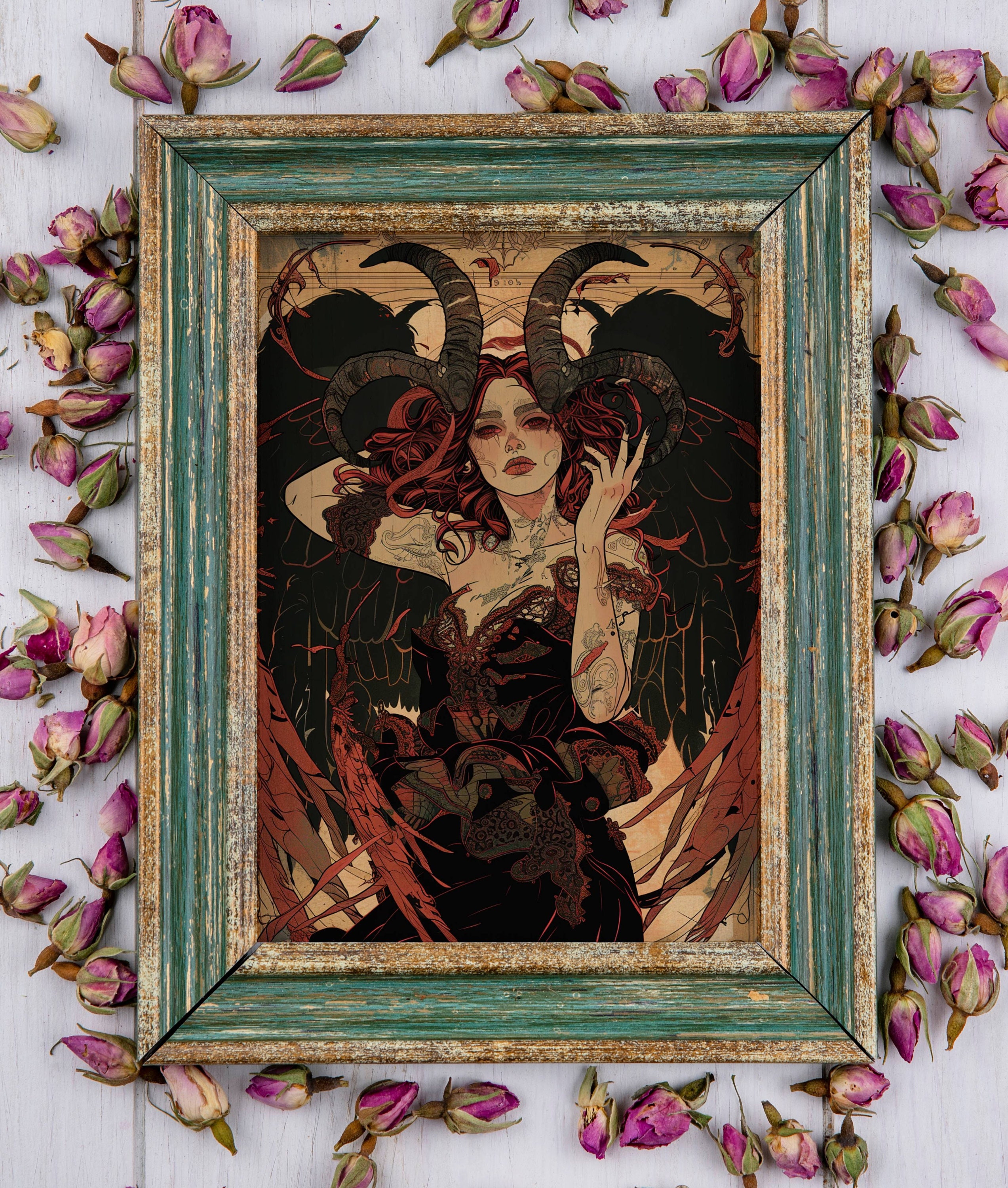 Lilith Mother of Demons, Lilith Art, Lilith Goddess Art, Dark Goddess ...