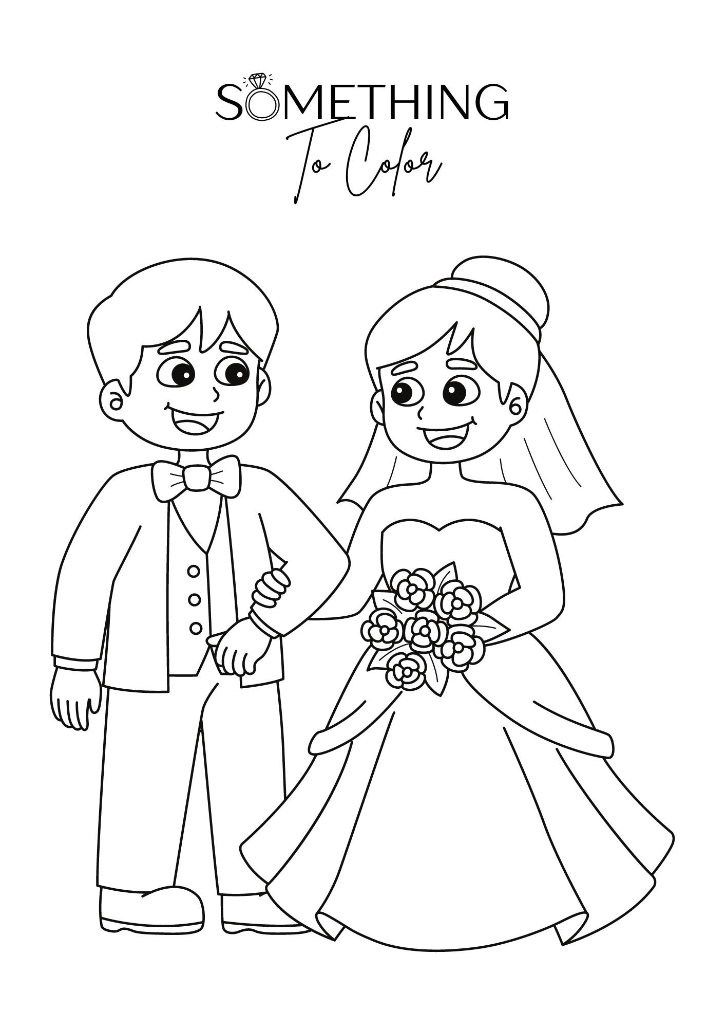 Kids Coloring |wedding Coloring| Wedding Activity - Etsy