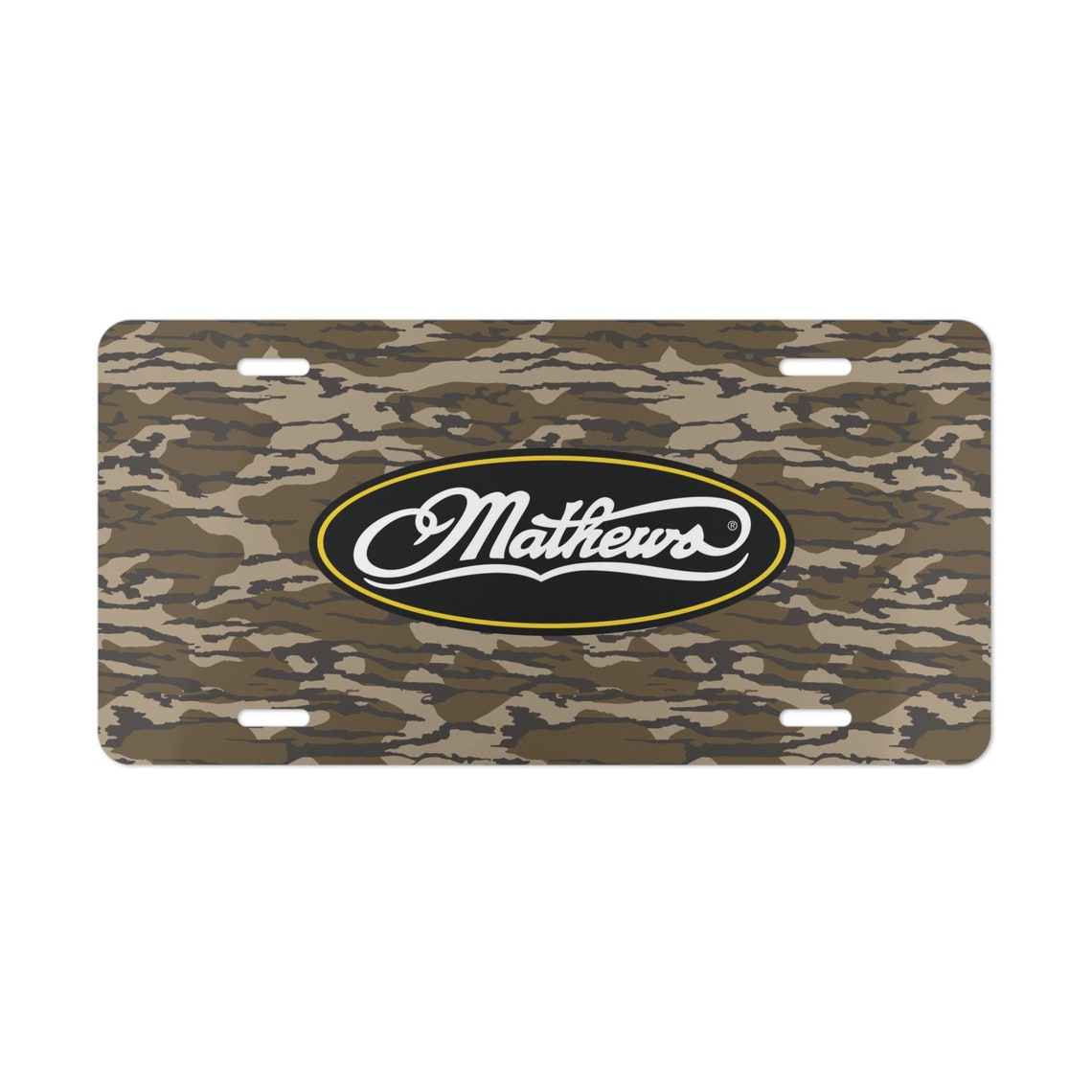 Custom Vanity Plate Tag With Matthews Archery and Bottomland Camo - Etsy