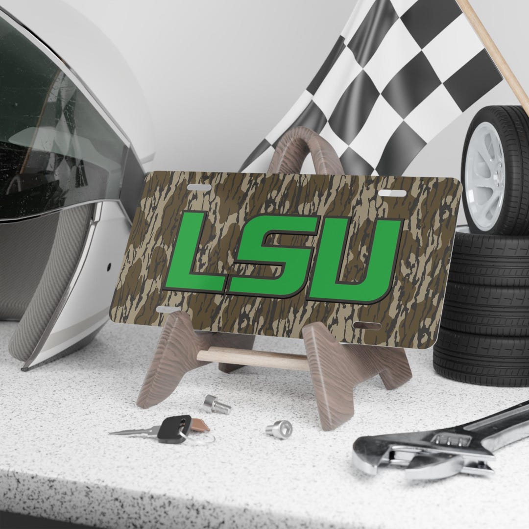 Custom Vanity Plate Tag With LSU V1 - Etsy