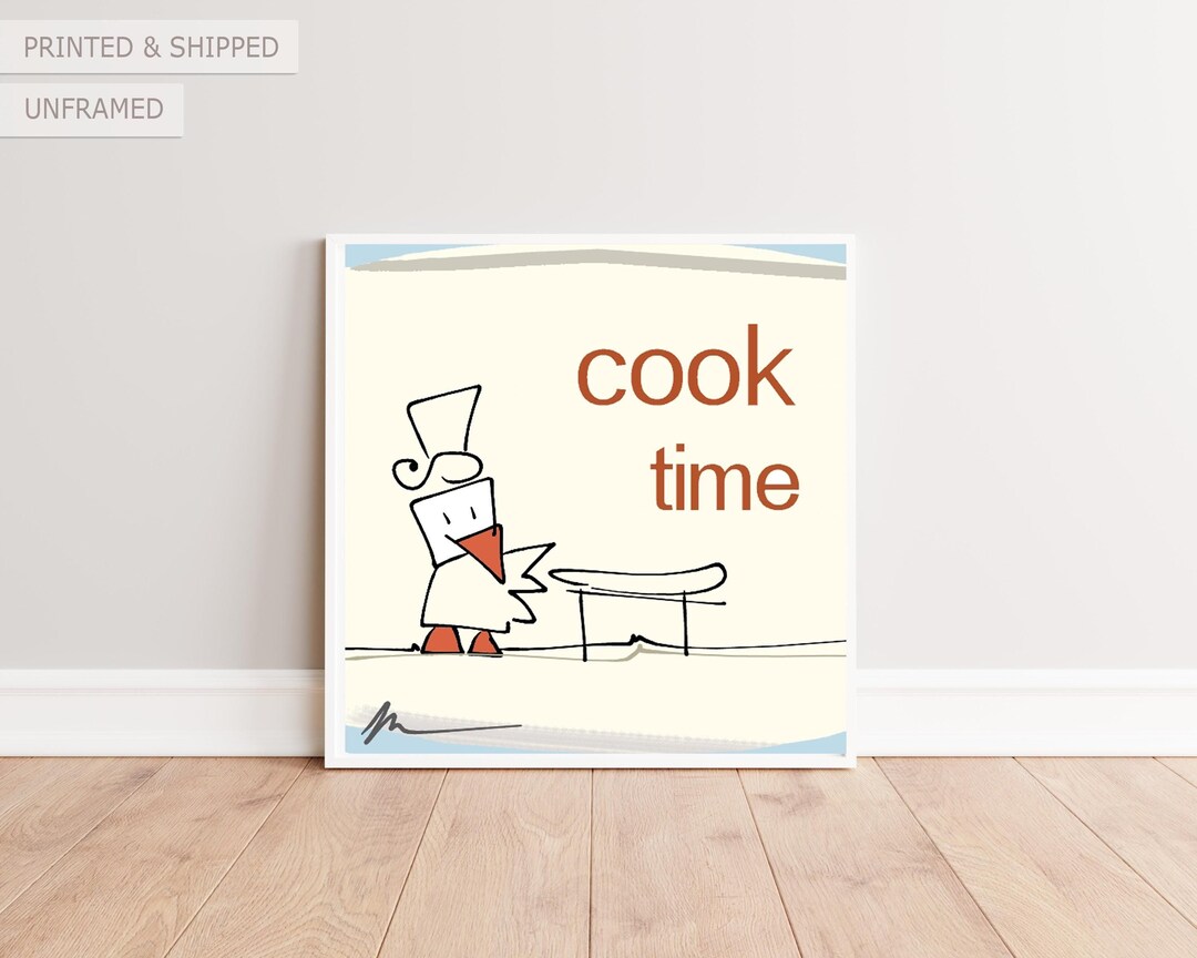 Cute Duck Chef Poster Kitchen Art Print Kitchen Wall Decor - Etsy
